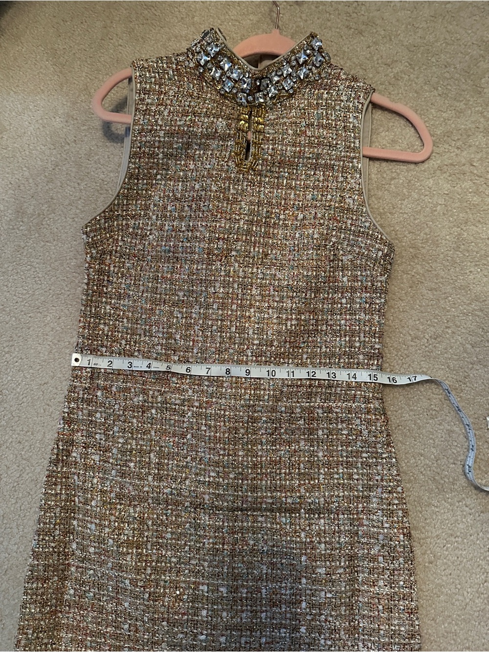 Dresses | Sleeveless Tweed Mini Dress In Pale Yellow | Poshmark